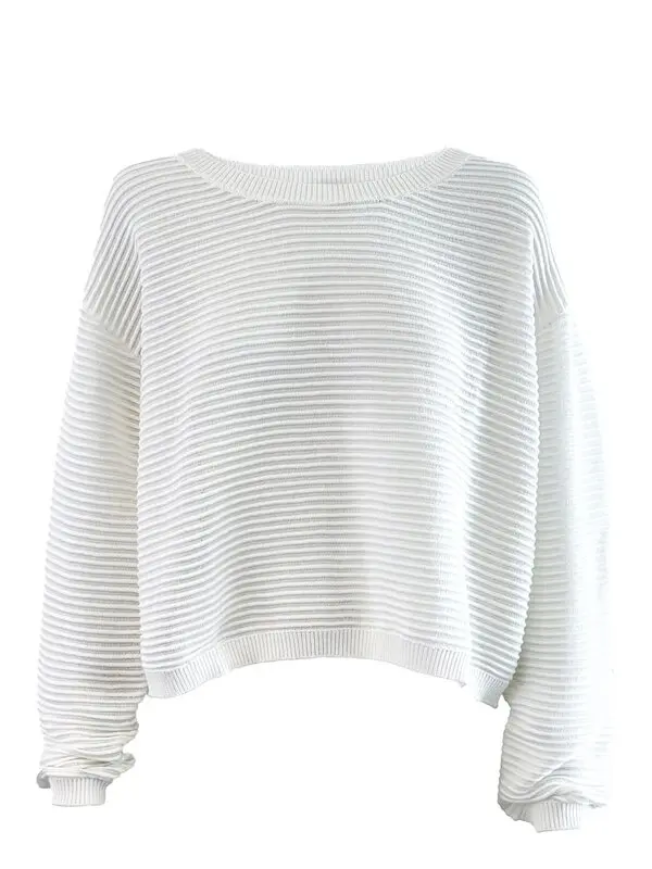 Vænn Lennox Crew Neck Sweater - White
