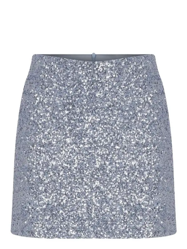 NAZLI CEREN Marde A-line Sequin Mini Skirt - Blue