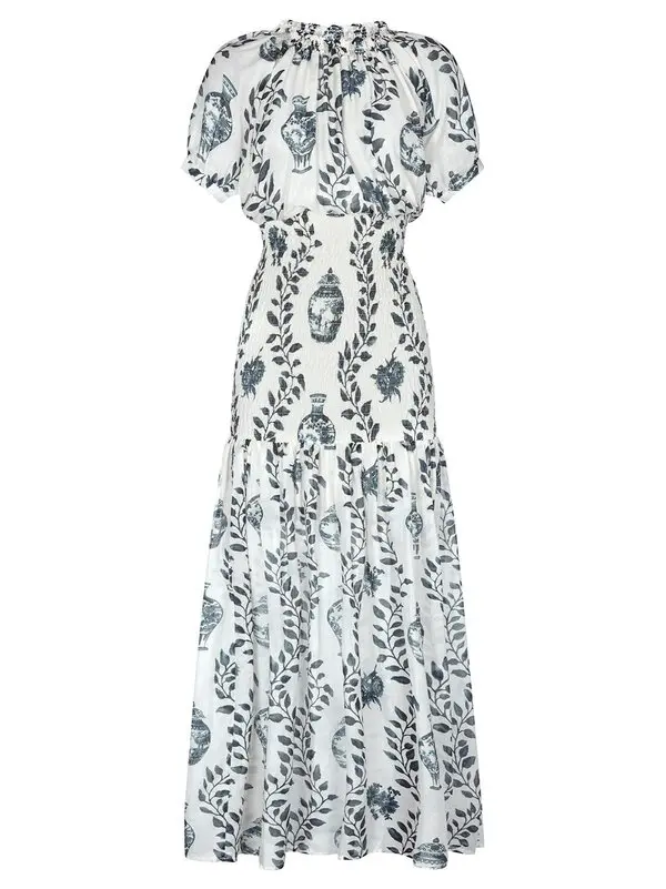 AGUACLARA Dynastie Printed Long Dress - Blue