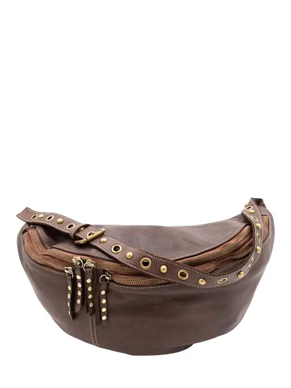 BOLSA NOVA HANDBAGS Large Leather Sling Bag - Brown