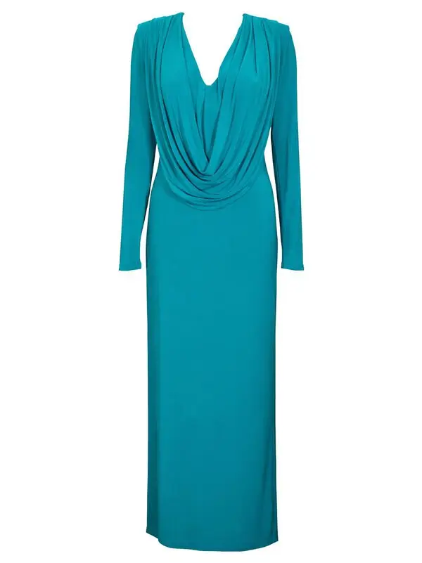 CHIARELLA Muse Long Sleeve Evening Dress - Green