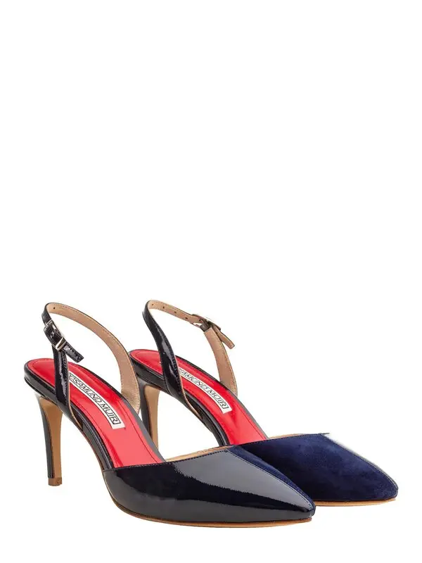 ROSAMUND MUIR LONDON Augusta Slingback Heels - Blue
