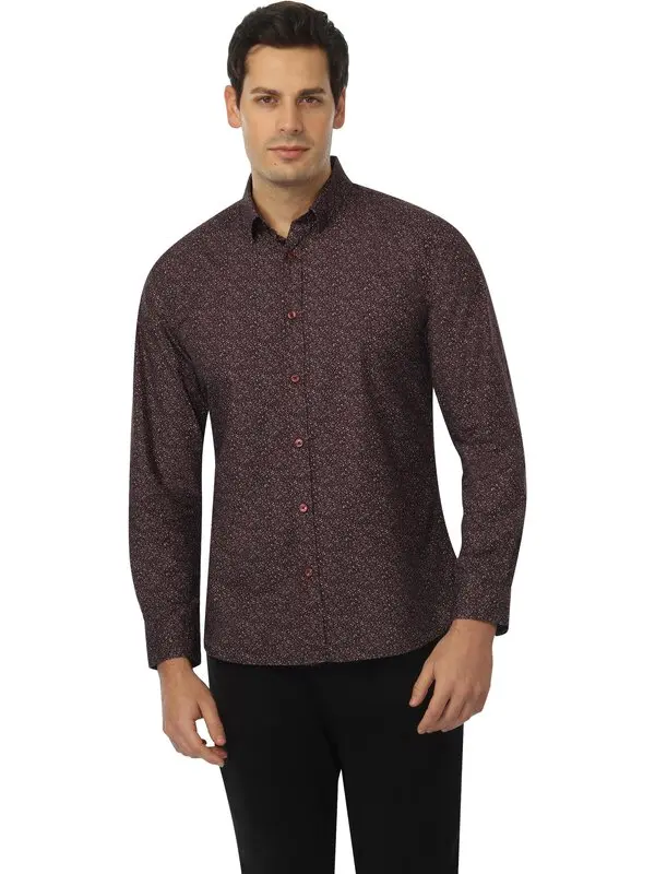 VUSTRA Black / White Prairie Bloom Print Button-down Shirt - Black/white