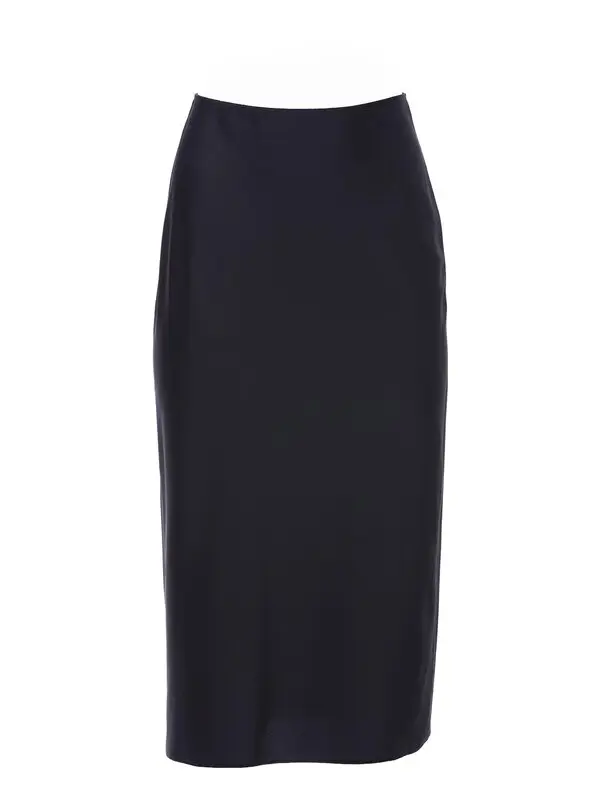 CARLOSLINES Bias Satin Skirt - Black