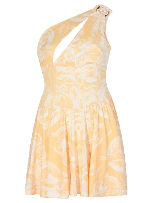NO'DESIGN Fleur One-shoulder Mini Dress - Yellow