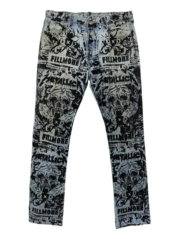ZASTASTUDIO Printed Denim Jeans - Blue