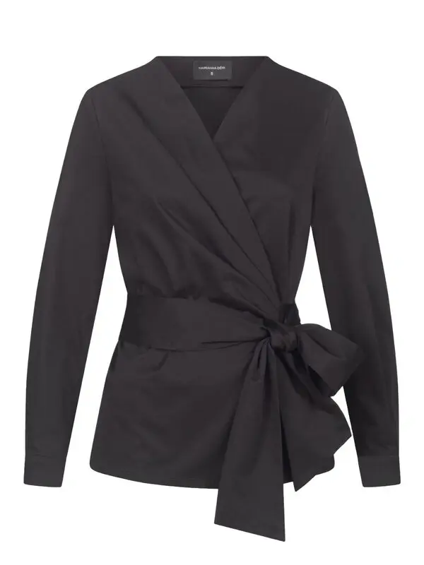 MARIANNA DÉRI Wrap Blouse - Black