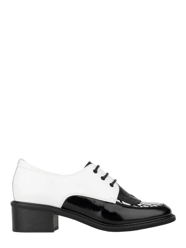 EMBASSY LONDON USA Retro Tone Black & White Hexa Heeled Oxford - Black/white