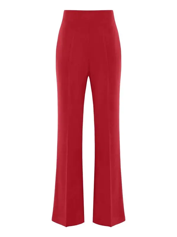 TIA DORRAINE High-waisted Palazzo Trousers - Red