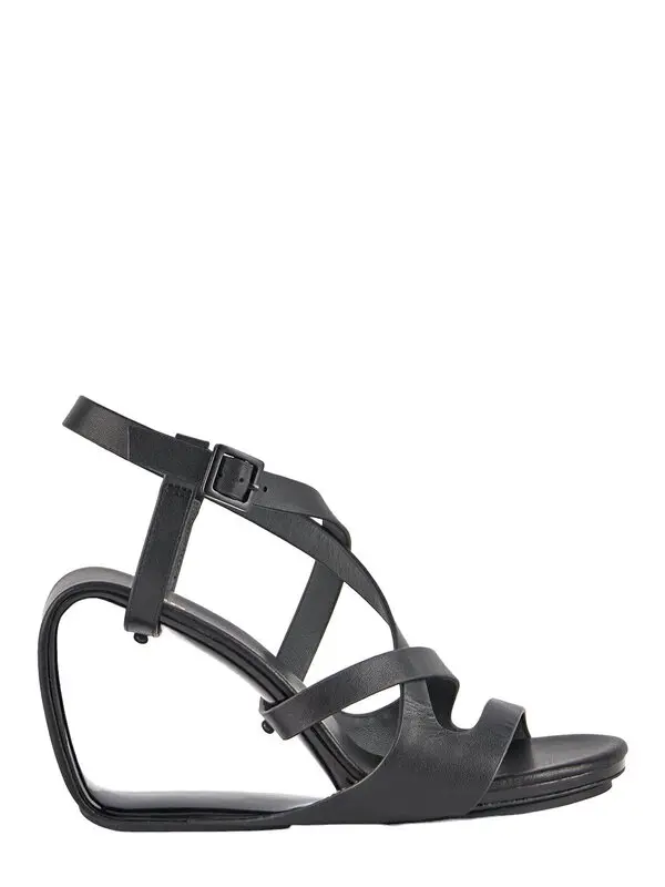 United Nude Mobius Sia Hi Strappy Sandals - Black