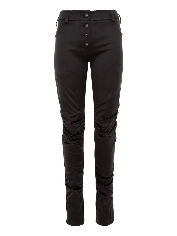 SILVIA SERBAN Slim Fit Cigarette Pants - Black
