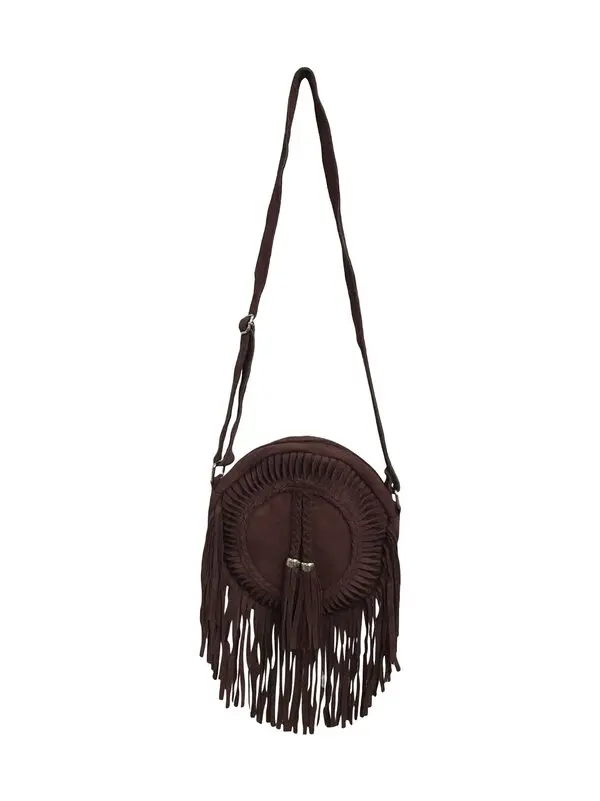 ZASTASTUDIO Messenger Bag In Suede Leather - Red