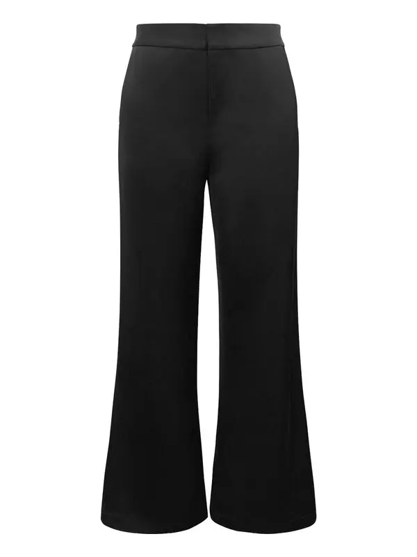 RIVIERA SOIRÉE Margot Satin Flared Pants - Black