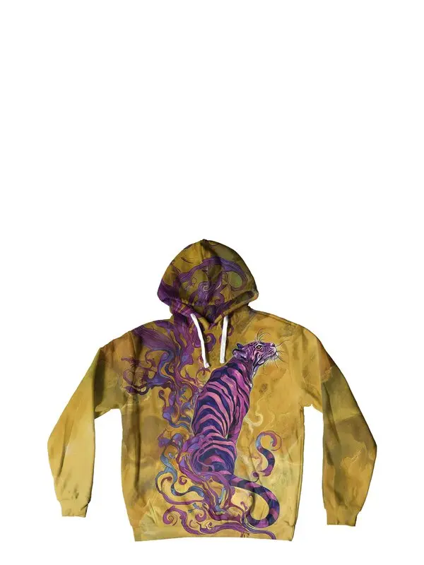 ALOHA FROM DEER Whisper Of The Tiger" Oversize Hoodie - Yellow