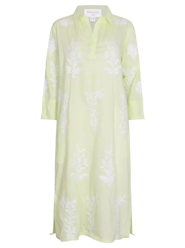 NOLOGO-CHIC Embroidered Cotton Tourist Dress - Green