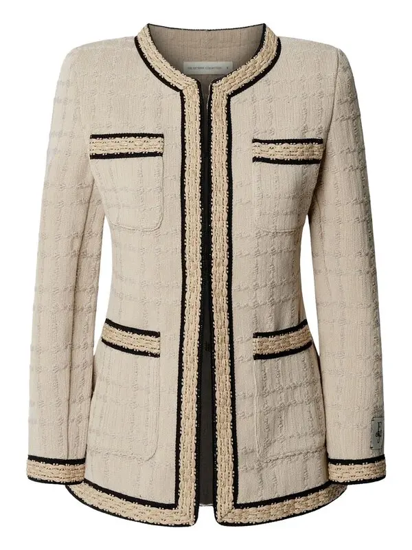 THE EXTREME COLLECTION Knit Jacket With Braiding Detail - Black