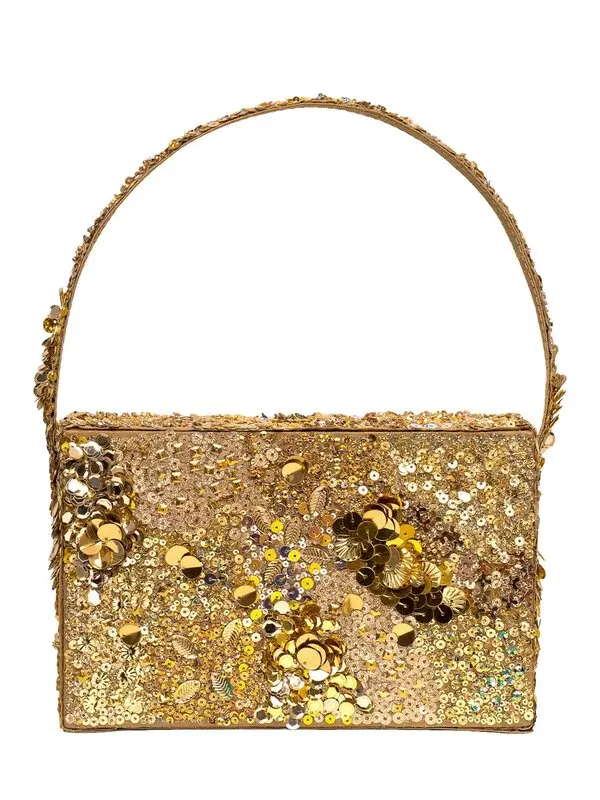 SIMITRI Ember Box Clutch - Gold
