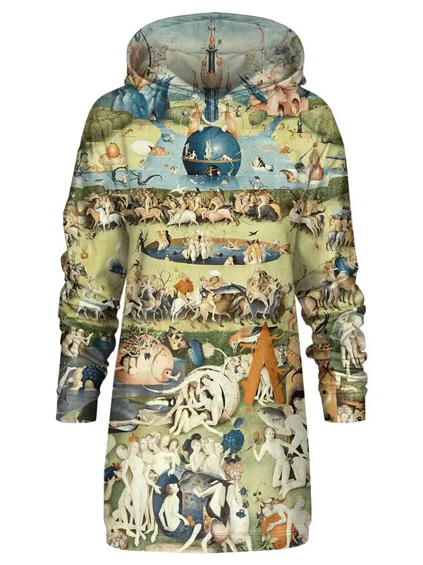 ALOHA FROM DEER Your Garden Oversize Hoodie Dress - Green