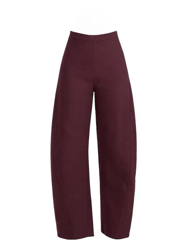ICON LEVA Athena Suiting Barrel Leg Pants - Brown/red