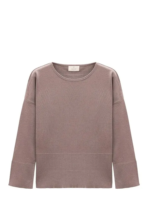 PERALUNA Rio Flat Knit Boat-neck Jumper - Grey