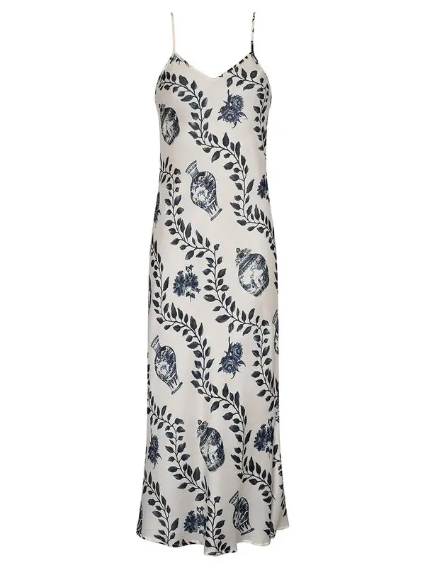 AGUACLARA Dynastie Midi Slip Dress - Blue