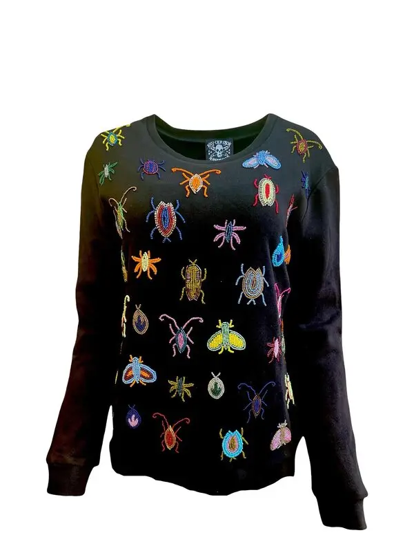 ANY OLD IRON Beaded Sweatshirt - Black