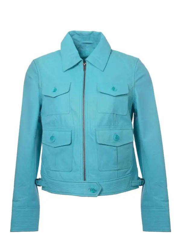 ZASTASTUDIO Multipocket Leather Jacket - Blue