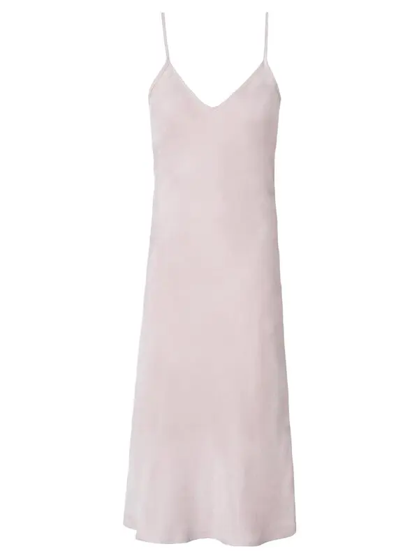 ITALIA A COLLECTION Bias Cut Vegan Silk Slip Dress - Orange