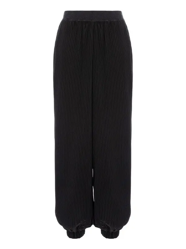 SILVIA SERBAN Pleated Harem Trousers - Black