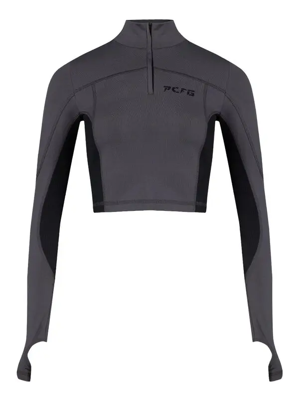 PCFG High Neck Active Top - Black/grey