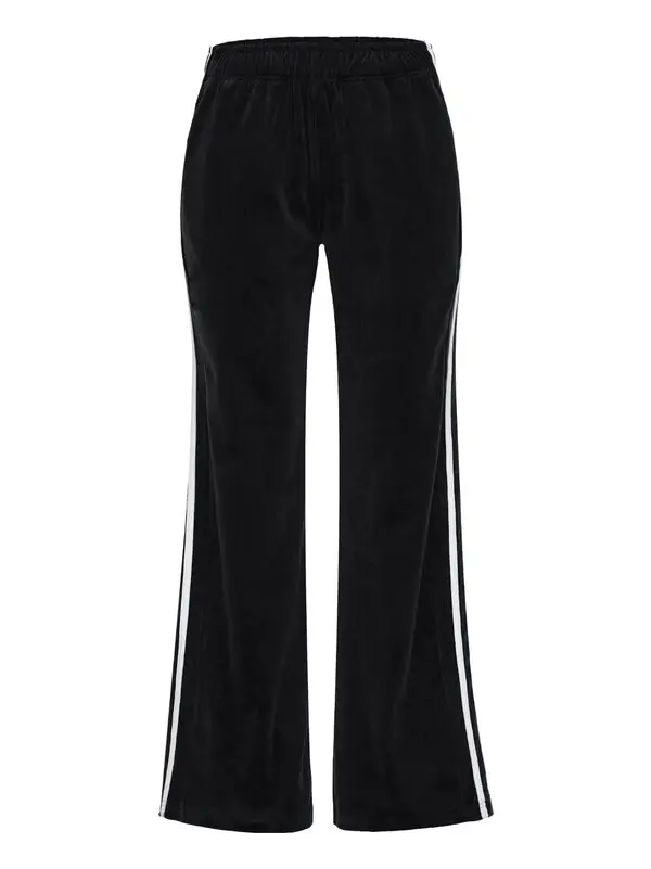 GOLDIE BYRD Velour Track Pants - Black