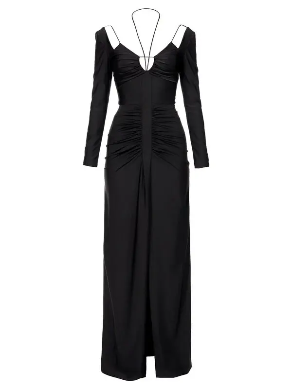 AGGI BY HALEWSKI Dianna Maxi Evening Dress - Black