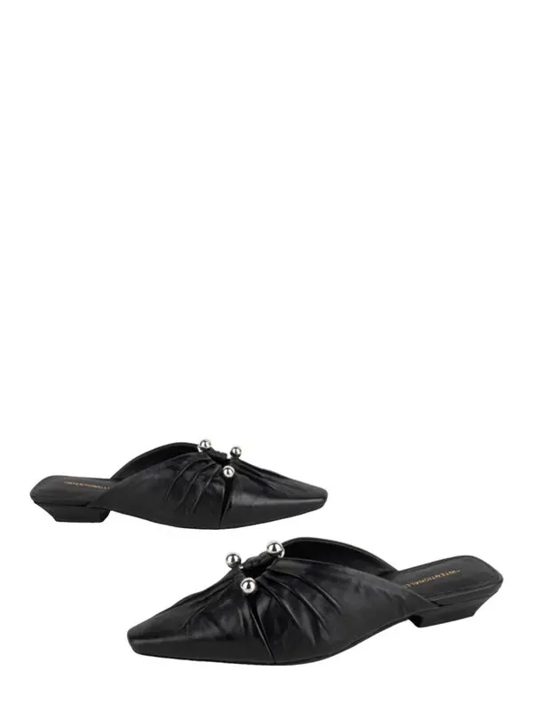 Intentionally Blank Noah Pierced Mules - Black