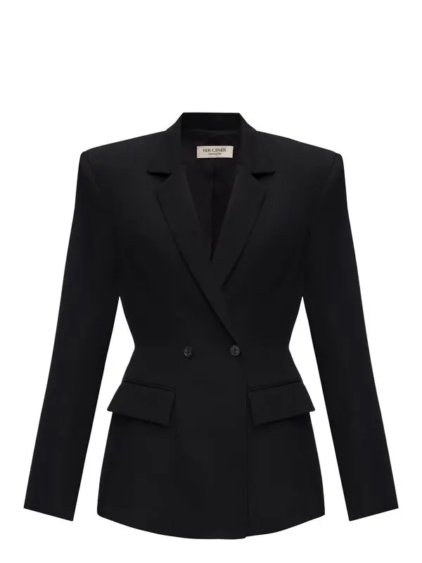 HER CIPHER Empire Blazer - Black