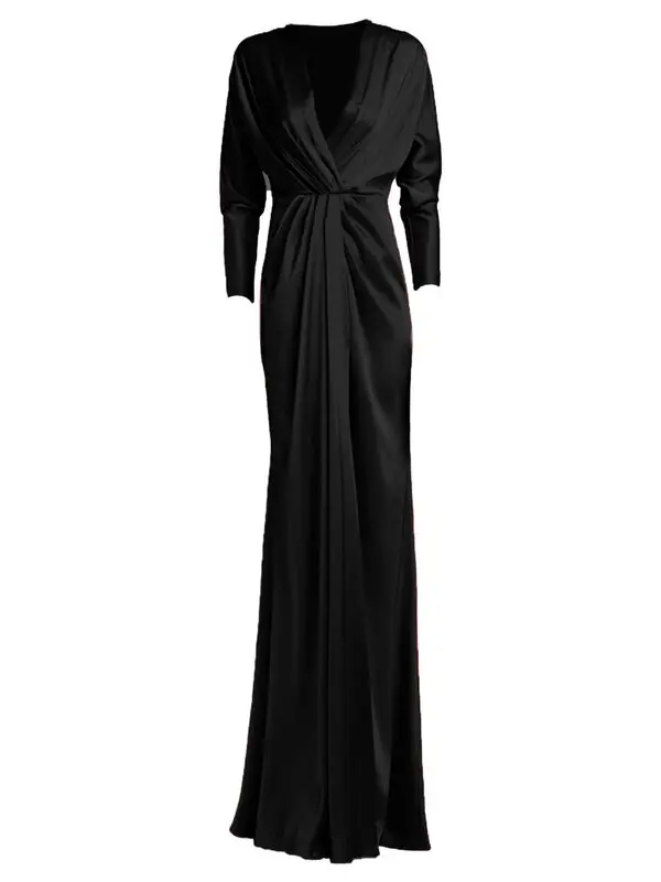 ALINA CERNATESCU Isadora Triacetate Maxi Dress - Black