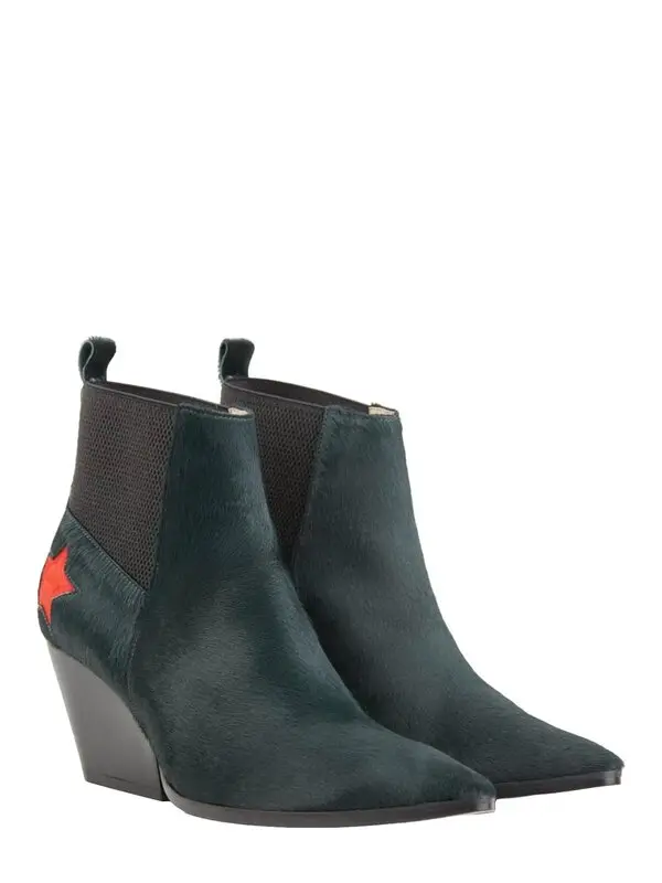 ROSAMUND MUIR LONDON Felixa Calf Hair Ankle Boots - Green