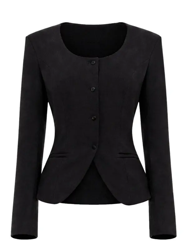 ICON LEVA Lucia Suiting Sculpted Blazer - Black