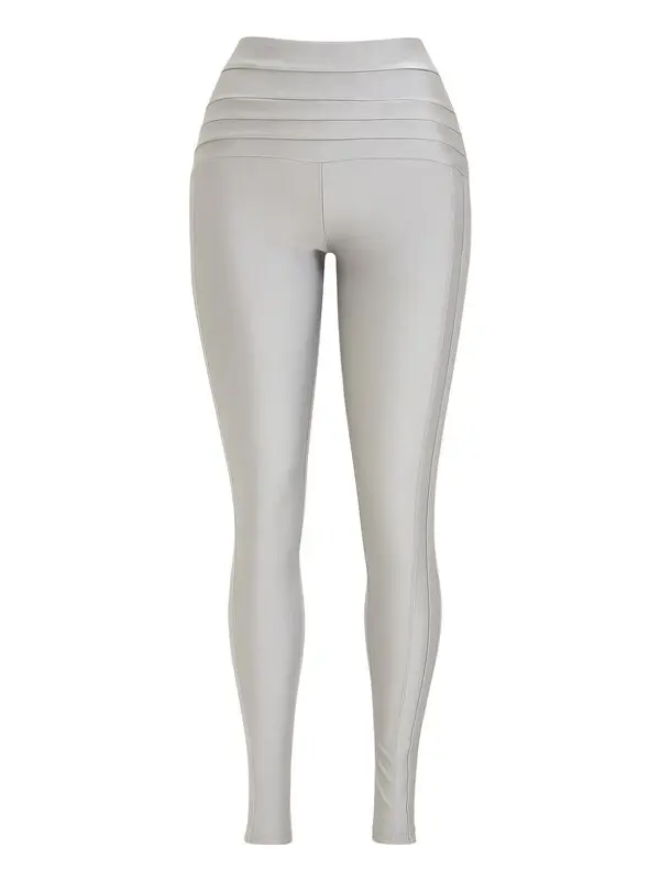 ALTRA VOLTA Black / Silver Sleek Motion High-waist Leggings - Black/silver