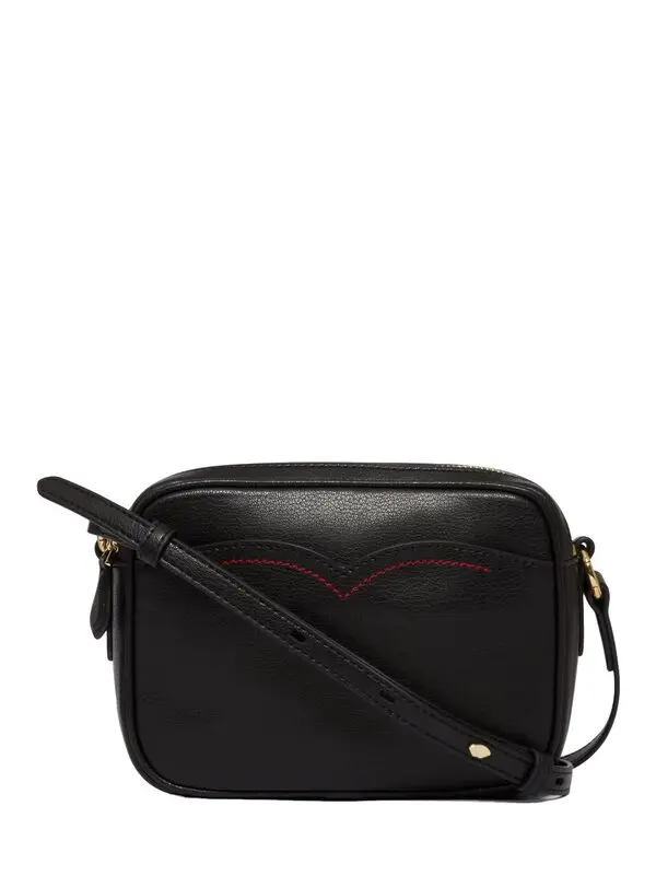 Lulu Guinness Leather Reese Crossbody Bag - Black