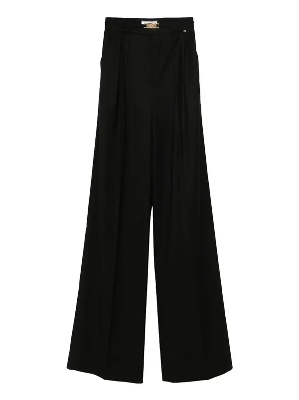NISSA High-waisted Straight Pants - Black