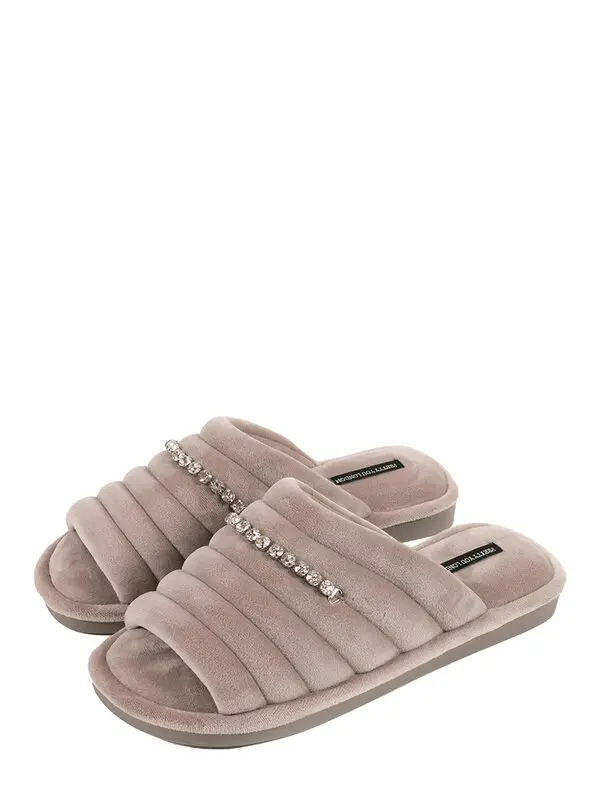 PRETTY YOU Frankie Slippers - Brown