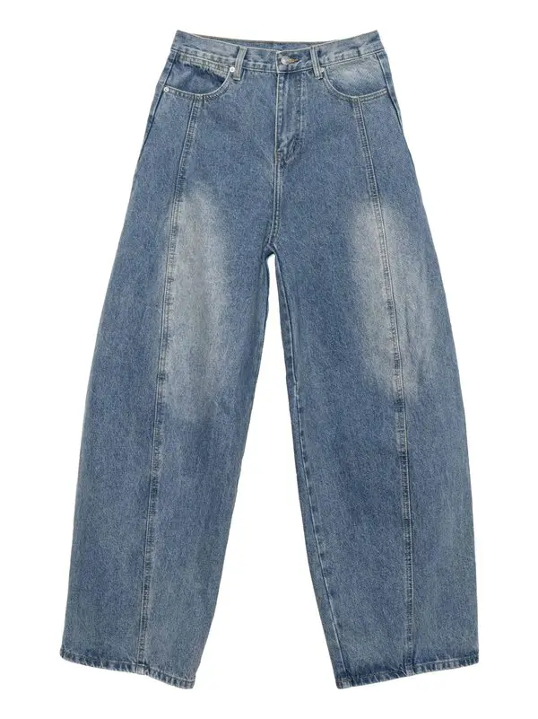 MUTE BY JL Lior Barrel Leg Jeans - Blue