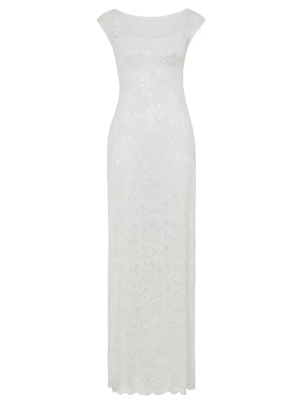 ALIE STREET LONDON Amber Lace Wedding Dress - White