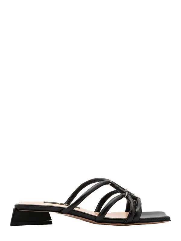 ILVI Olono Leather Heeled Slide - Black
