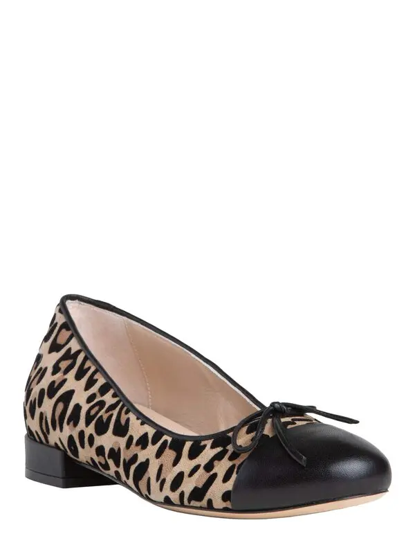 BEAUTIISOLES BY ROBYN SHREIBER Beatrice Leopard Ballerinas - Black/brown