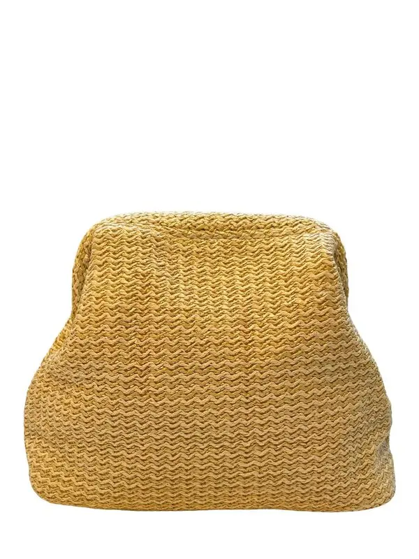 LILLY LOVES Straw Beach Clutch - Brown