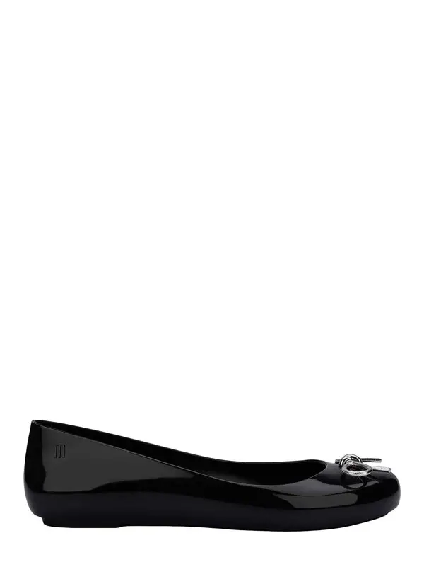 Melissa Sweet Love Chrome Ballet Flat - Black