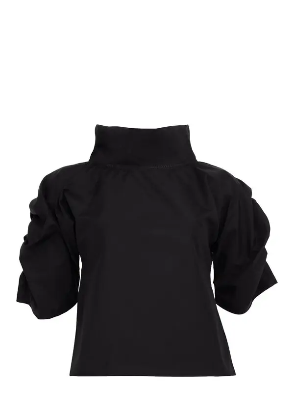 BIANCA POPP Puff Blouse With Collar - Black