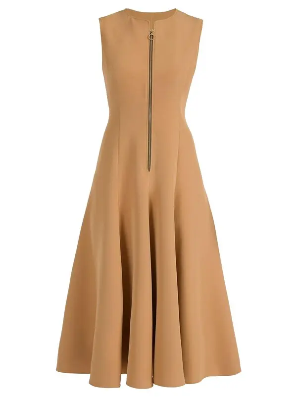 Santorelli Sleeveless Midi Fit & Flare Dress - Yellow