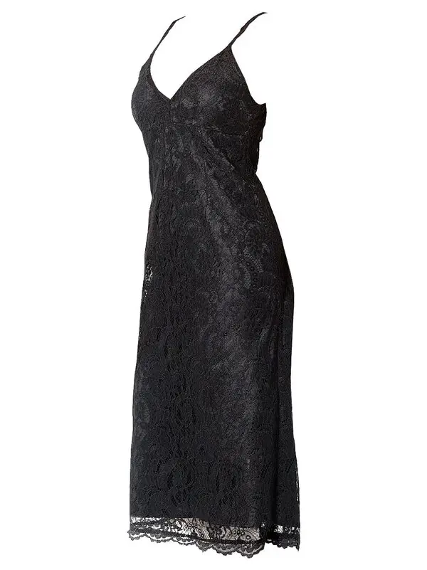 MAISON BOGOMIL Lace Dress On Satin Base - Black
